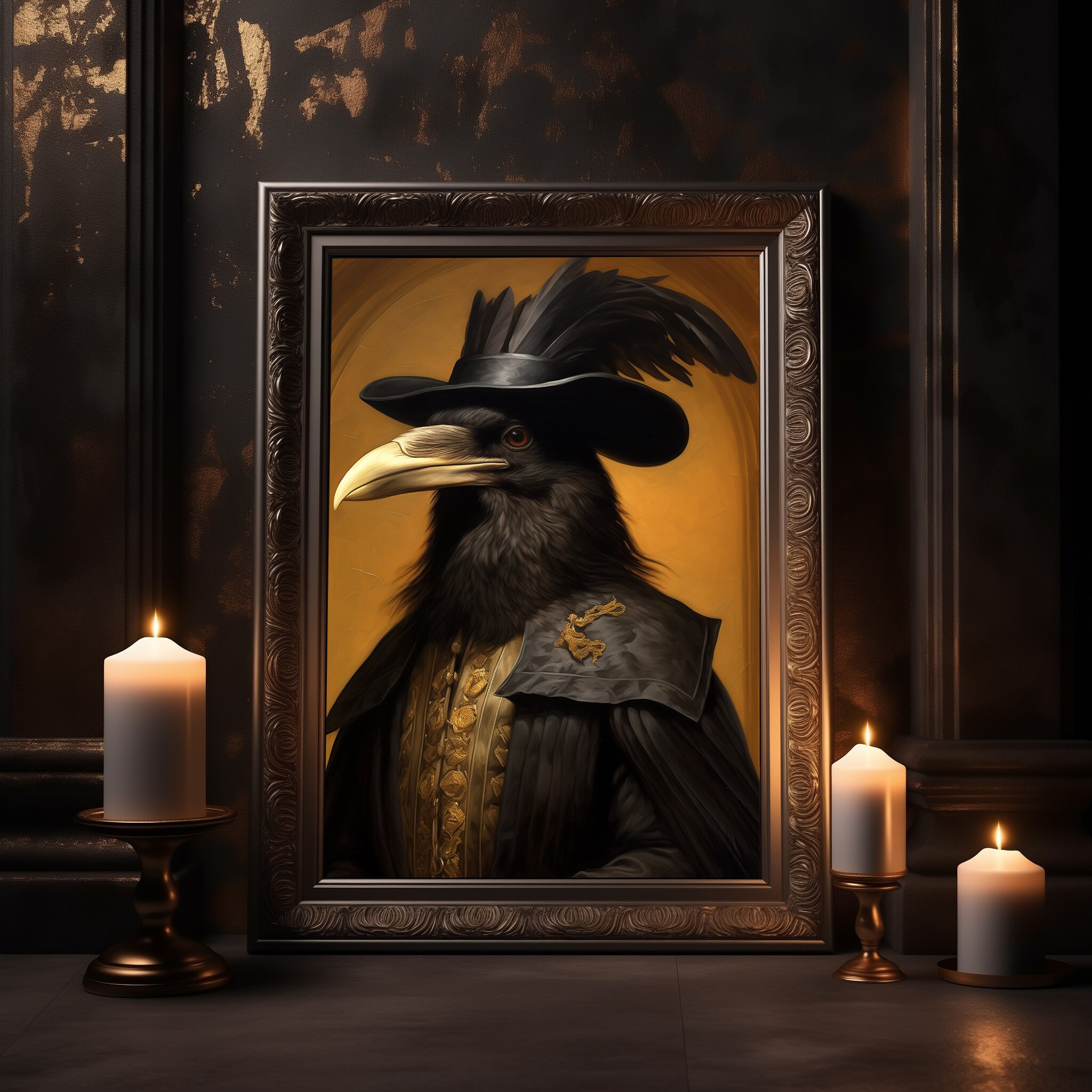 Victorian Crow Fine Art Print, Dark Fantasy, Animal Wall Decor, Gothic ...
