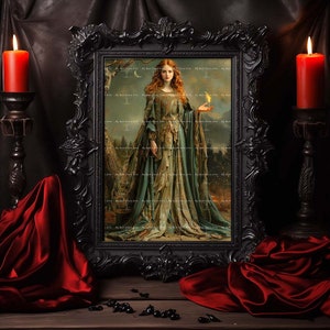 Magical Brigid Goddess Art Print - Folklore Wall Decor, Celtic Pagan ...