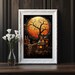 Tree and Moon Fine Art Print, Whimsical Landscape Wall Decor, Fantasy ...
