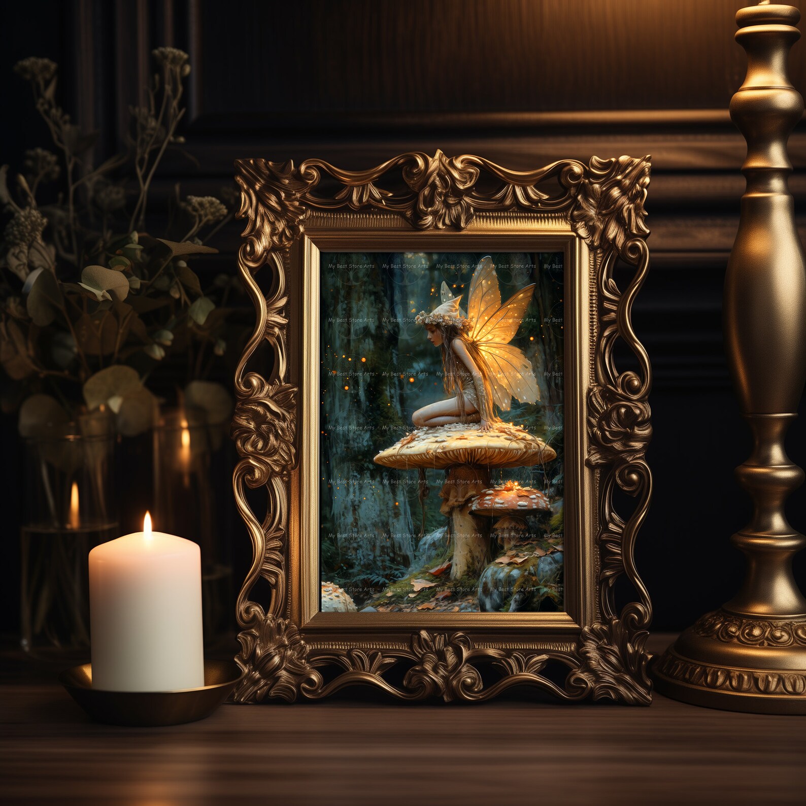 Magical Fairy Art Print - Fantasy Cottagecore Picture, Moody Mystical ...