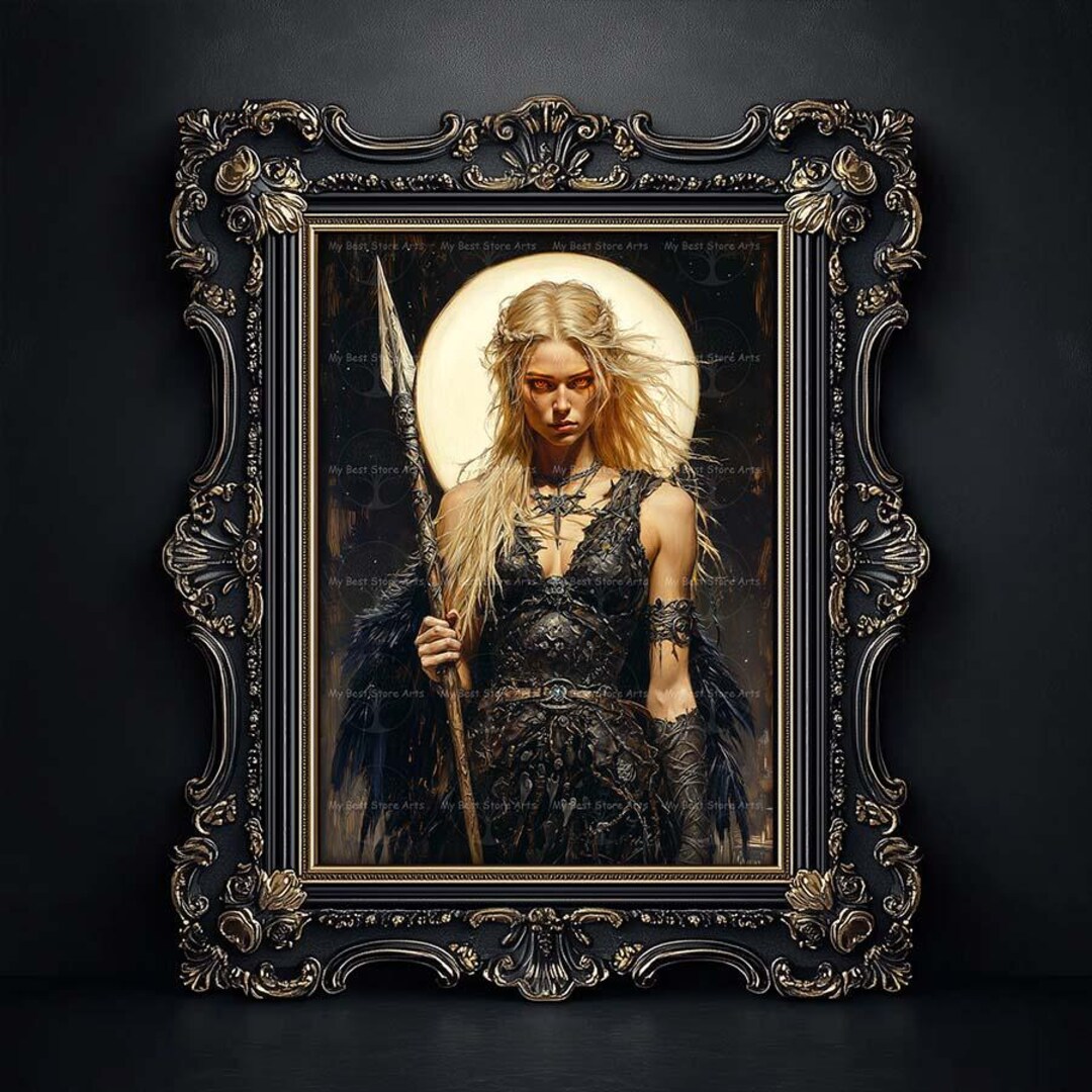 Celtic Andraste Art Print - Witchy Gothic Picture, Victory War Goddess ...