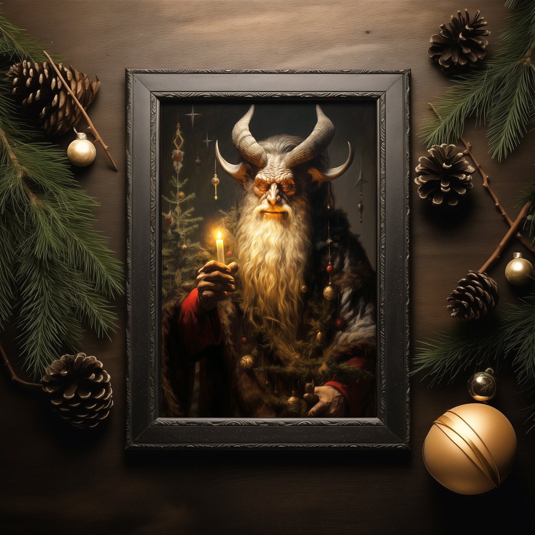 Krampus Art Print Krampus Christmas Poster Horror Decor Dark Academia ...