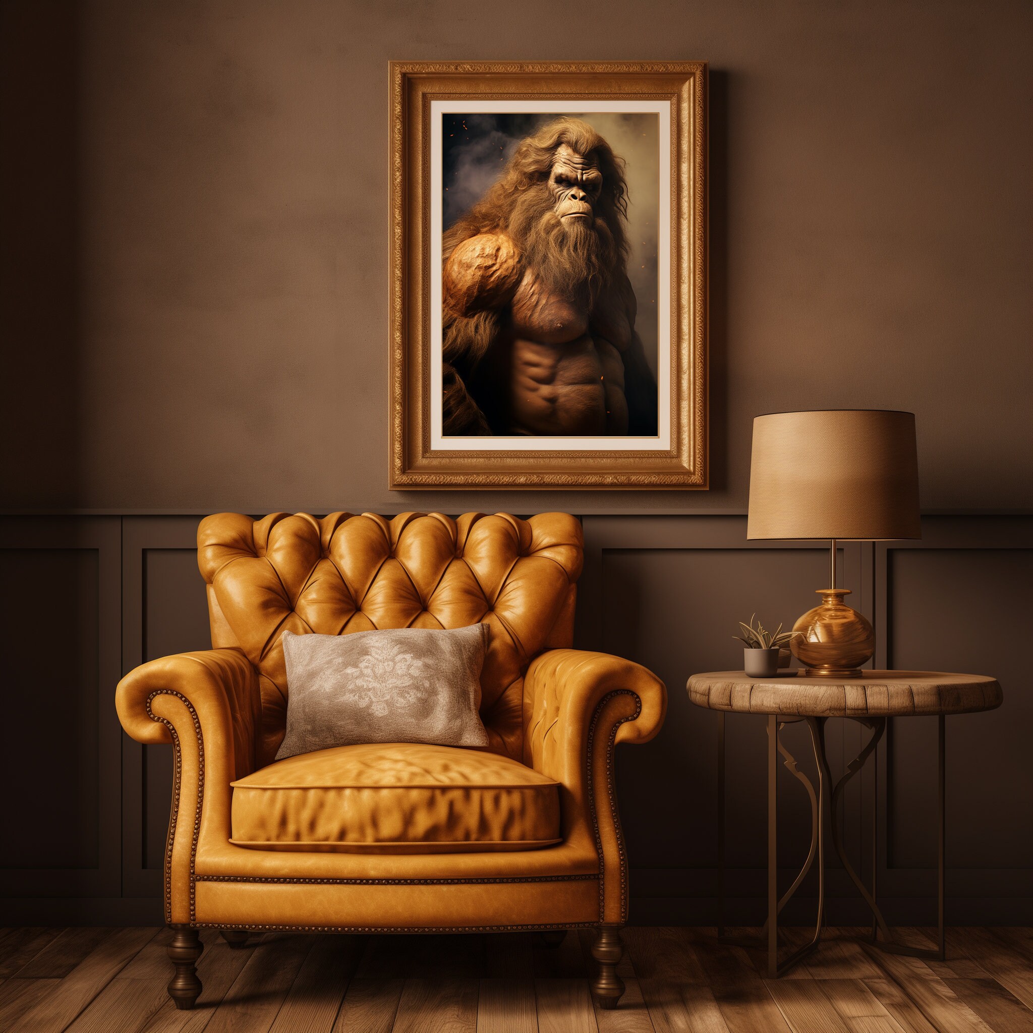Bigfoot Sasquatch Art Print, Legendary Creature Big Foot, Beast Poster ...