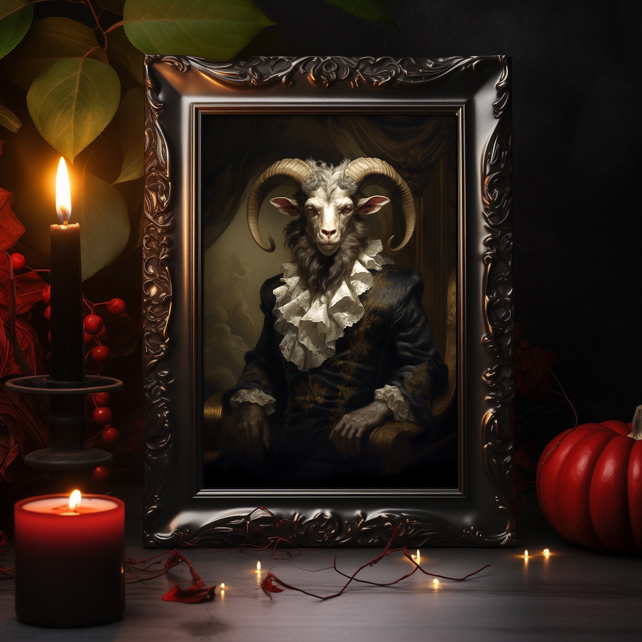 Victorian Sheep Fine Art Print, Animal Poster, Animal Portrait, Ram ...