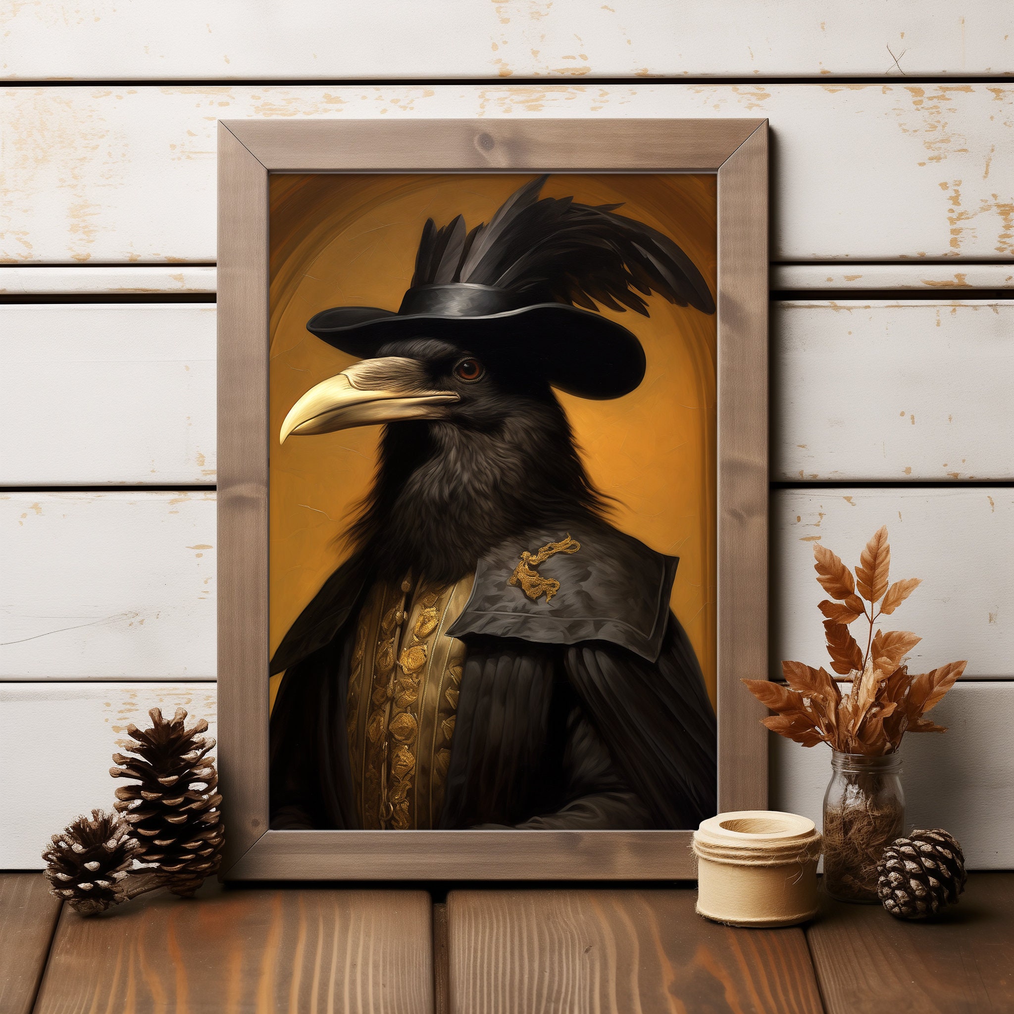 Victorian Crow Fine Art Print, Dark Fantasy, Animal Wall Decor, Gothic ...