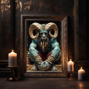 Light Blue Satyr Fine Art Print - Fantasy Greek Mythology Picture ...