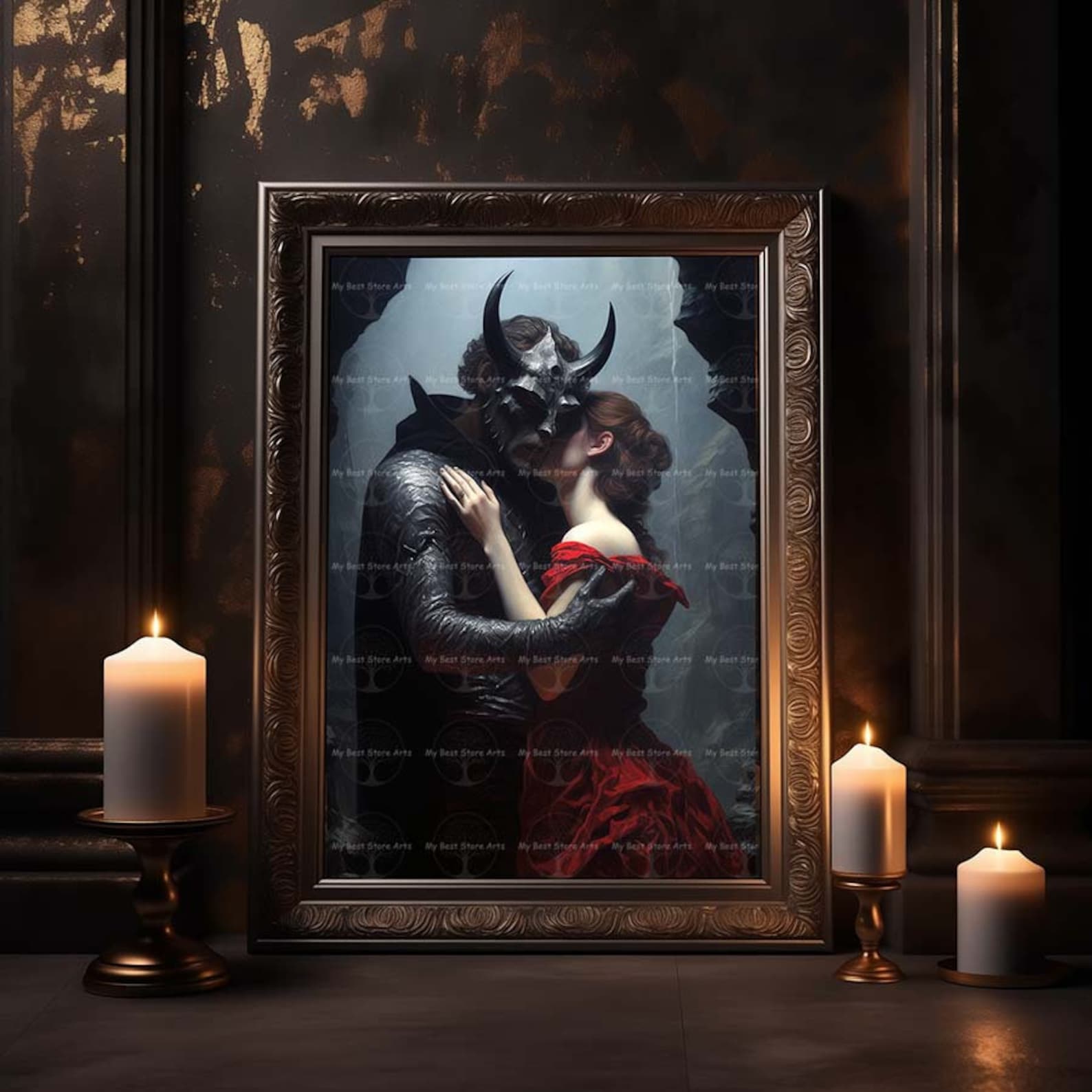 Phantom of the Opera Story Themed Fine Art Print, Gothic Love, Devil ...