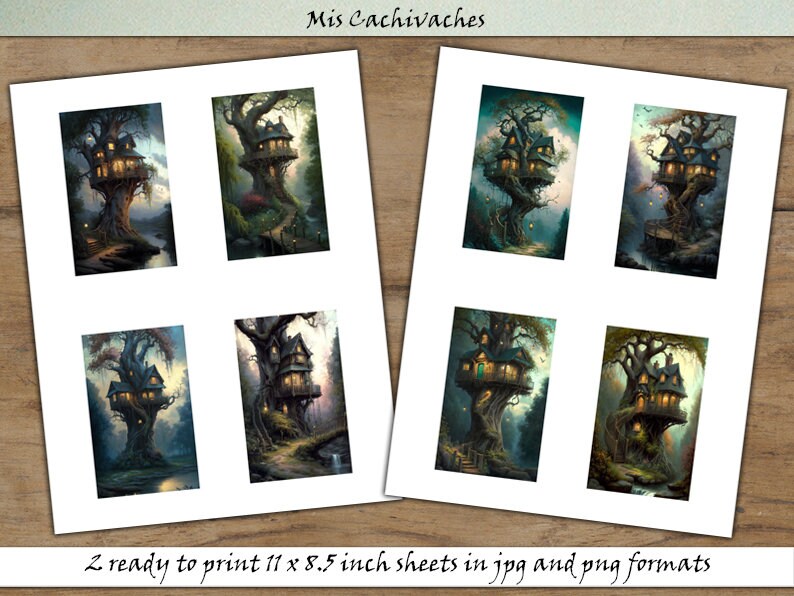 Treehouse Cards Tree House Junk Journal Digital Download - Etsy