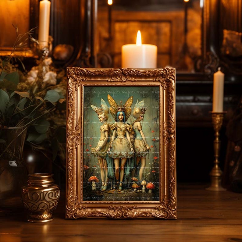 Fae Princesses Art Print - Fantasy Picture, Gothic Fae Poster ...