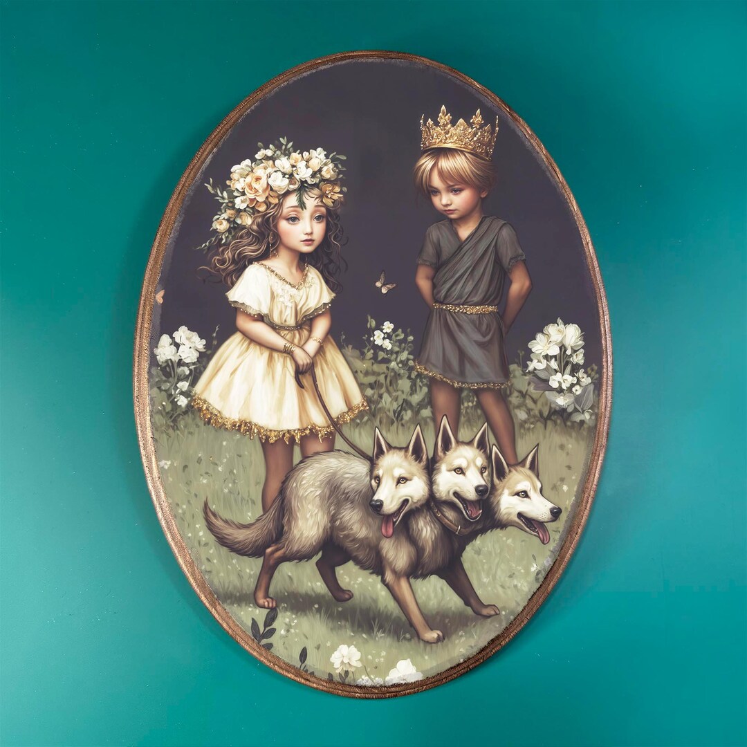 Fairytale Persephone Hades Wooden Decor- Whimsical Coquette Vintage ...
