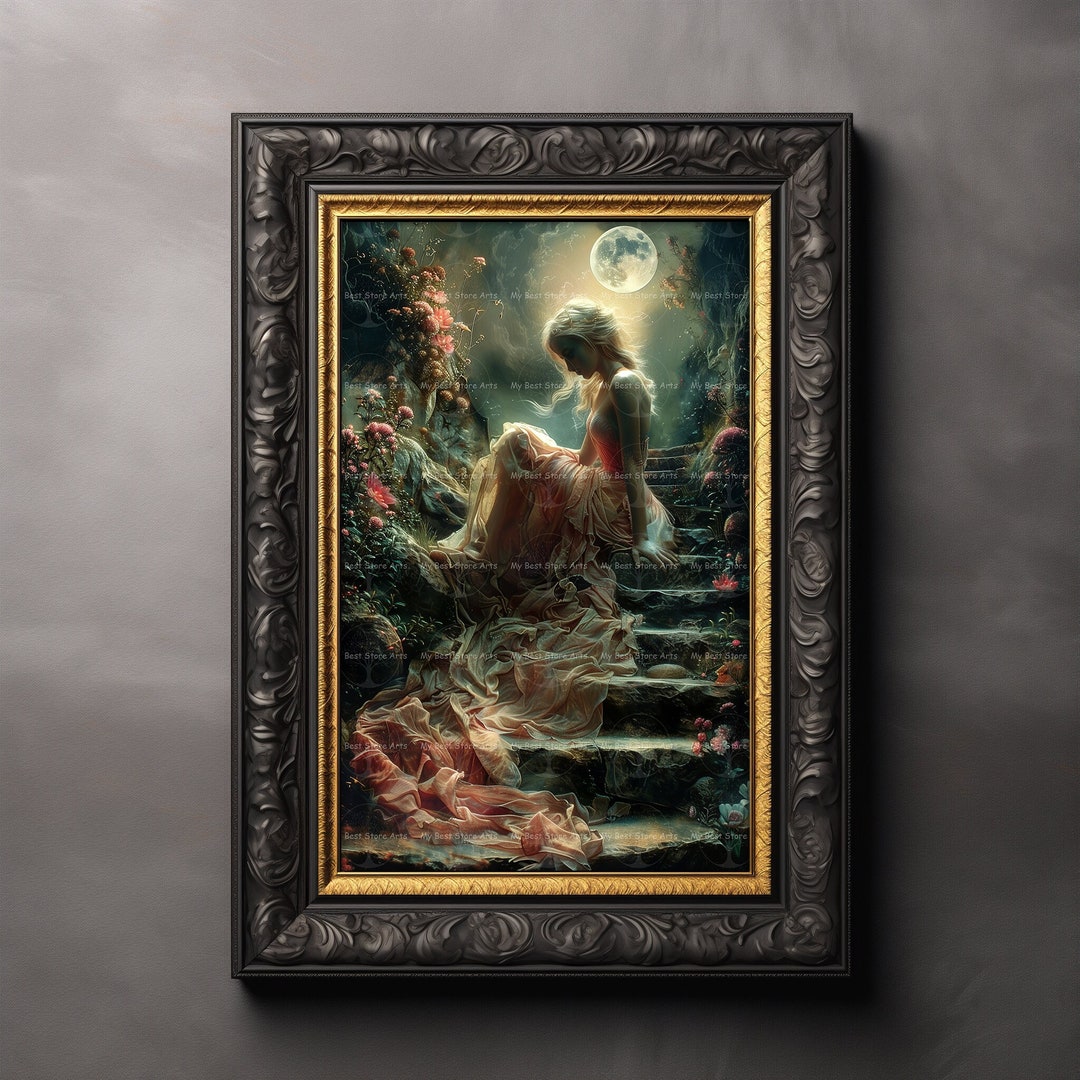 Persephone in the Garden Art Print - Witchy Whimsical, Gothic Picture ...