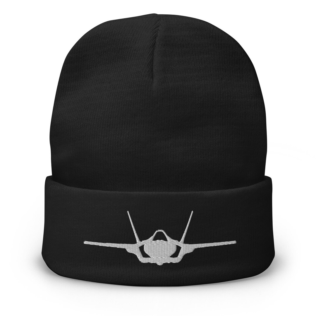 The Lightning II | F-35 Embroidered Beanie - Etsy