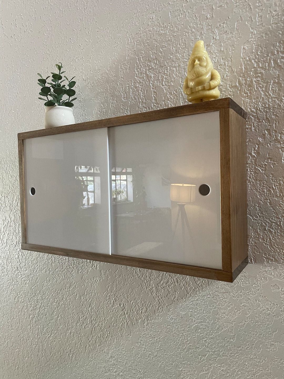Minimalistic Floating Shelf With Acrylic Sliding Doors - Etsy