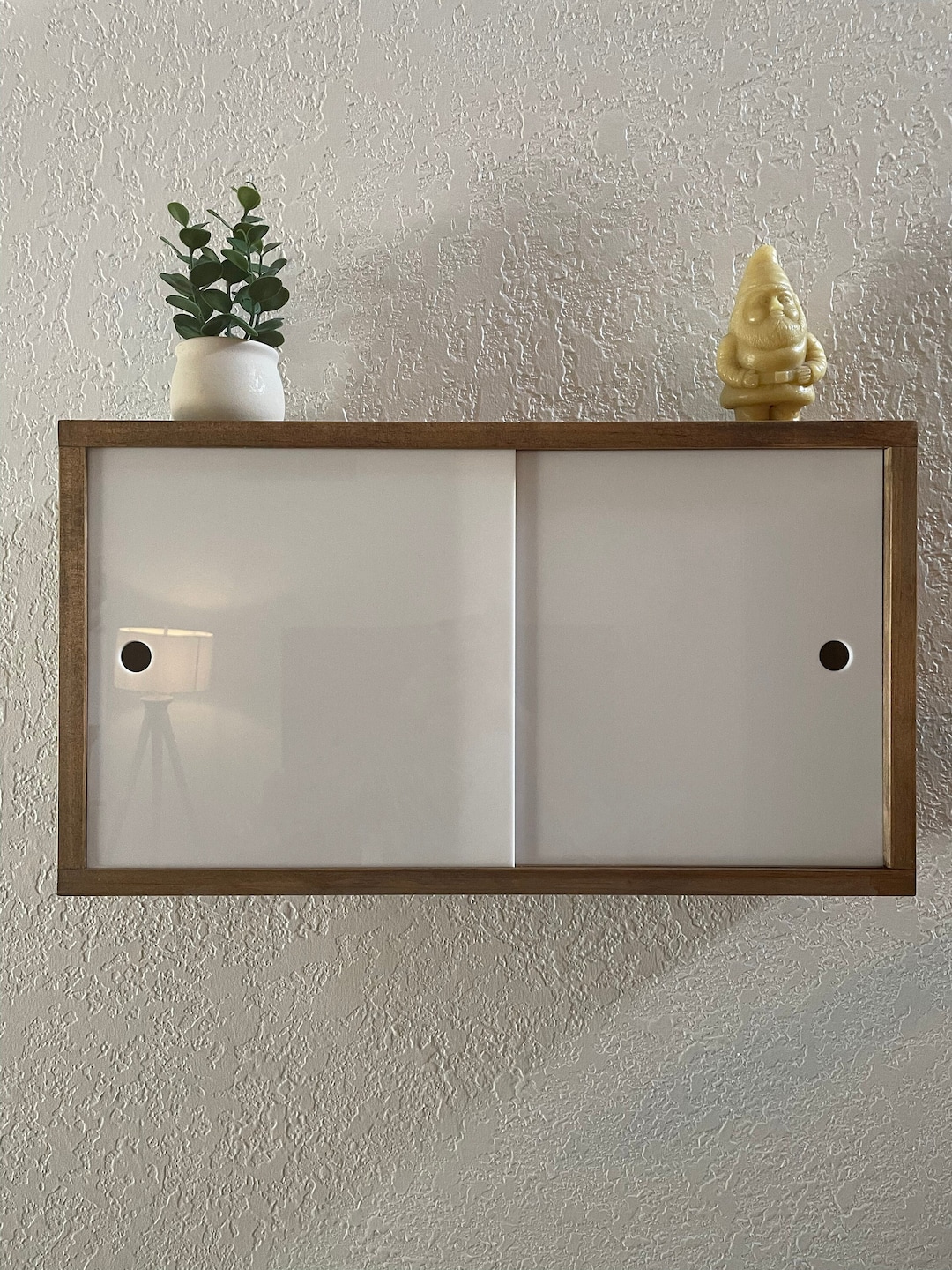 Minimalistic Floating Shelf With Acrylic Sliding Doors - Etsy