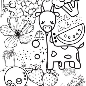 Kids Colouring Pages: 20 Fun Illustrations (instant Download) - Etsy