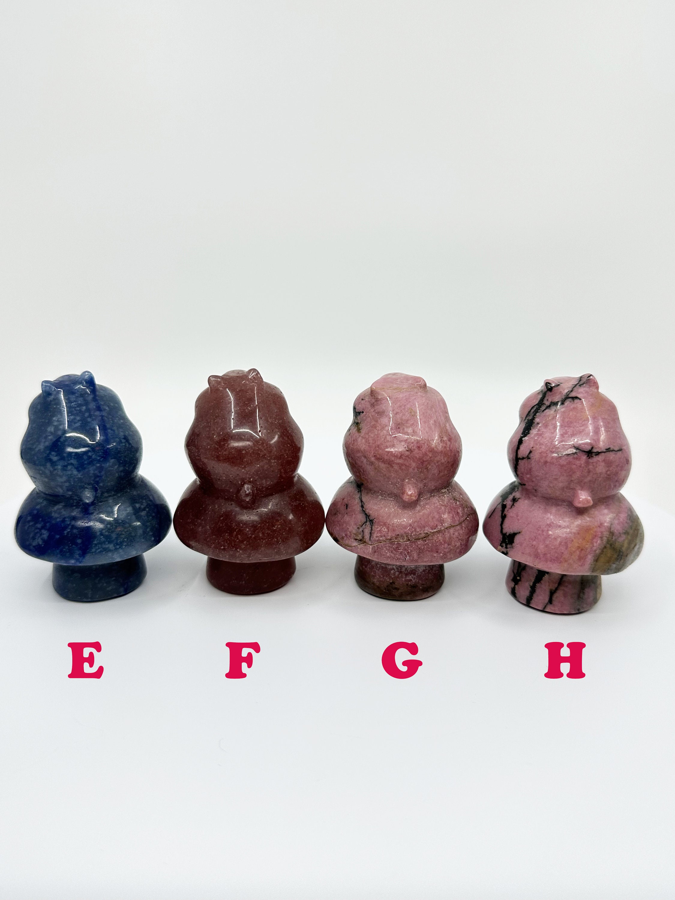 Choose Your Own Hamster on a Mushroom Carved Crystal - Etsy