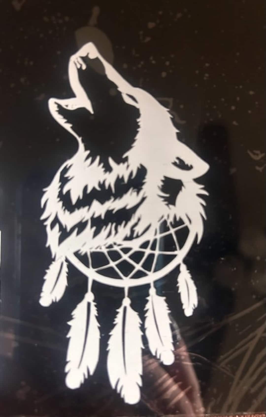 2 X 4 Custom Native Wolf Vinyl Indoor/ Outdoor Sticker - Etsy