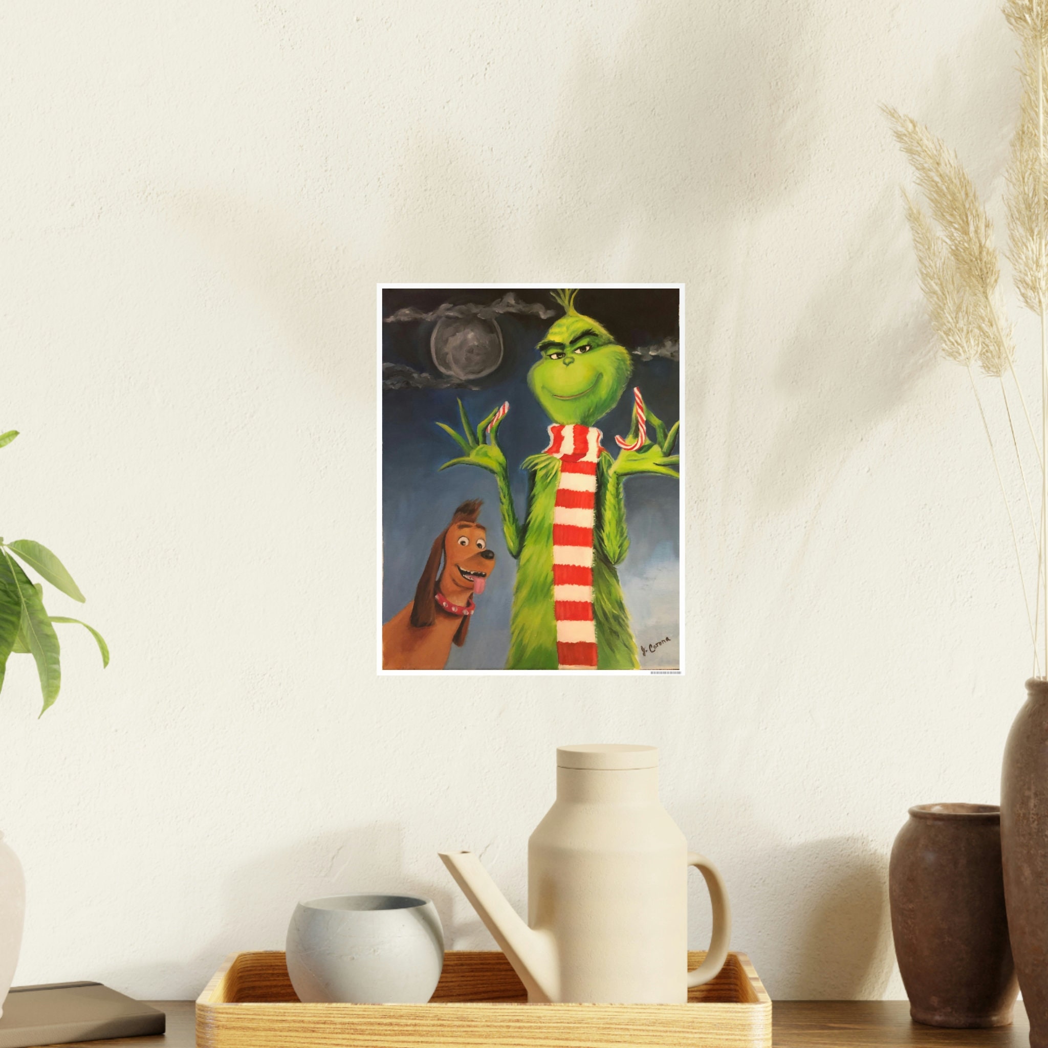 Grinch Painting Posters - Etsy