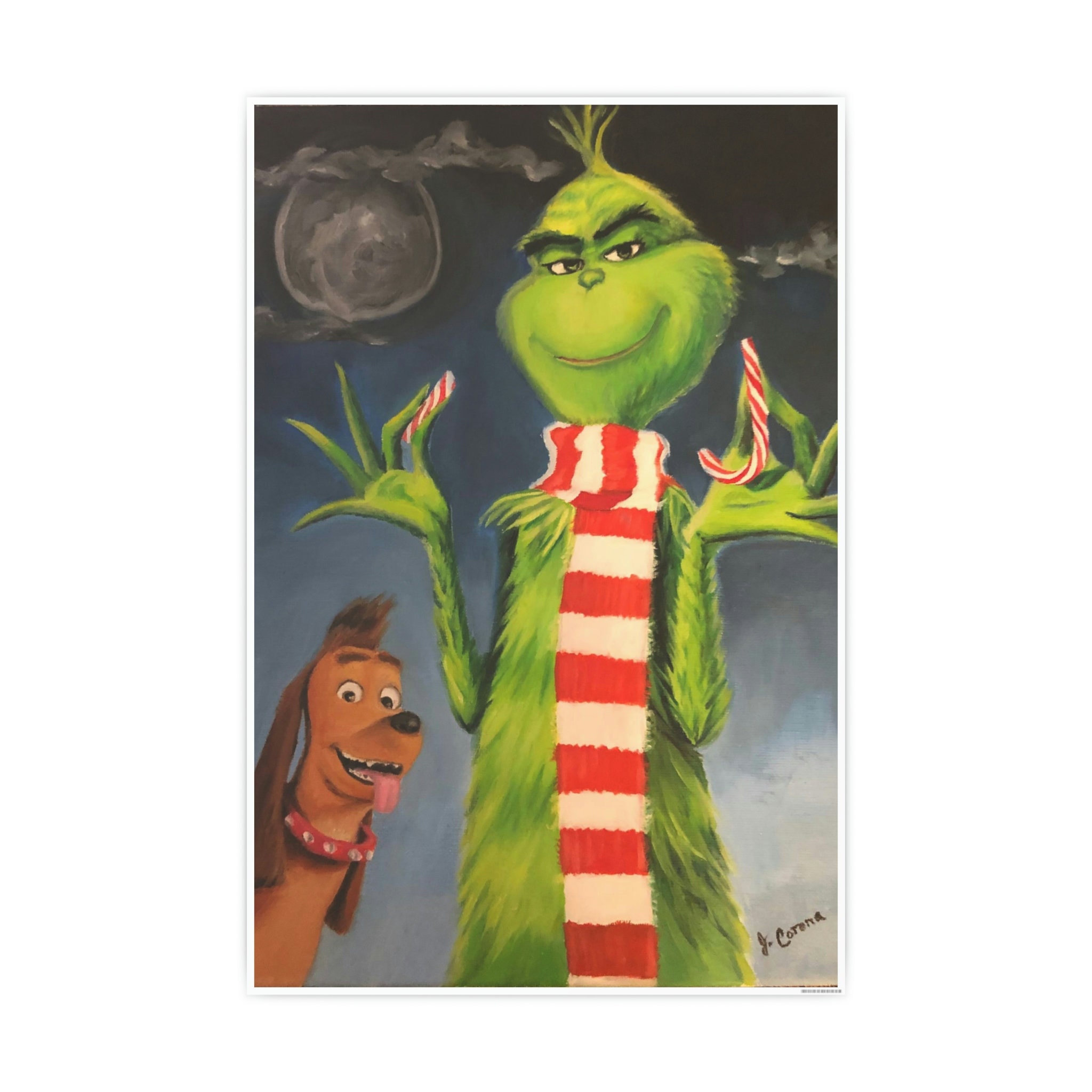 Grinch Painting Posters - Etsy