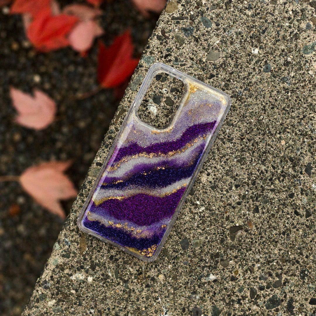 Purple Galaxy Glitter Sparkle Cover Case for Apple iPhone 17, iPhone 16 ...