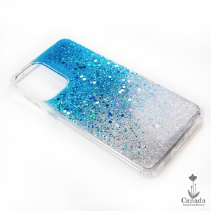 Blue Silver Holographic Glitter Sparkle Space Cover Case for iPhone 14 ...