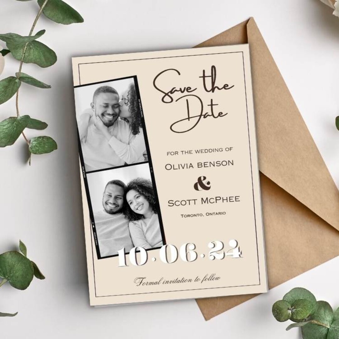 Save the Date Template, Modern & Classic, Editable, Modern Save the ...