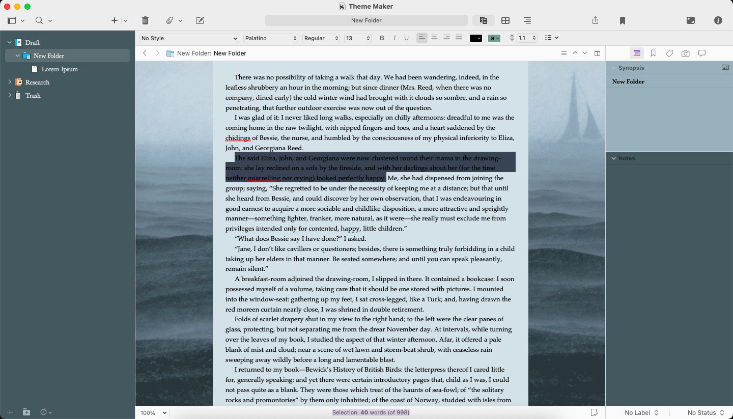 Ocean Collection Scrivener Themes | 3 Scrivener Themes | Mac OS - Etsy