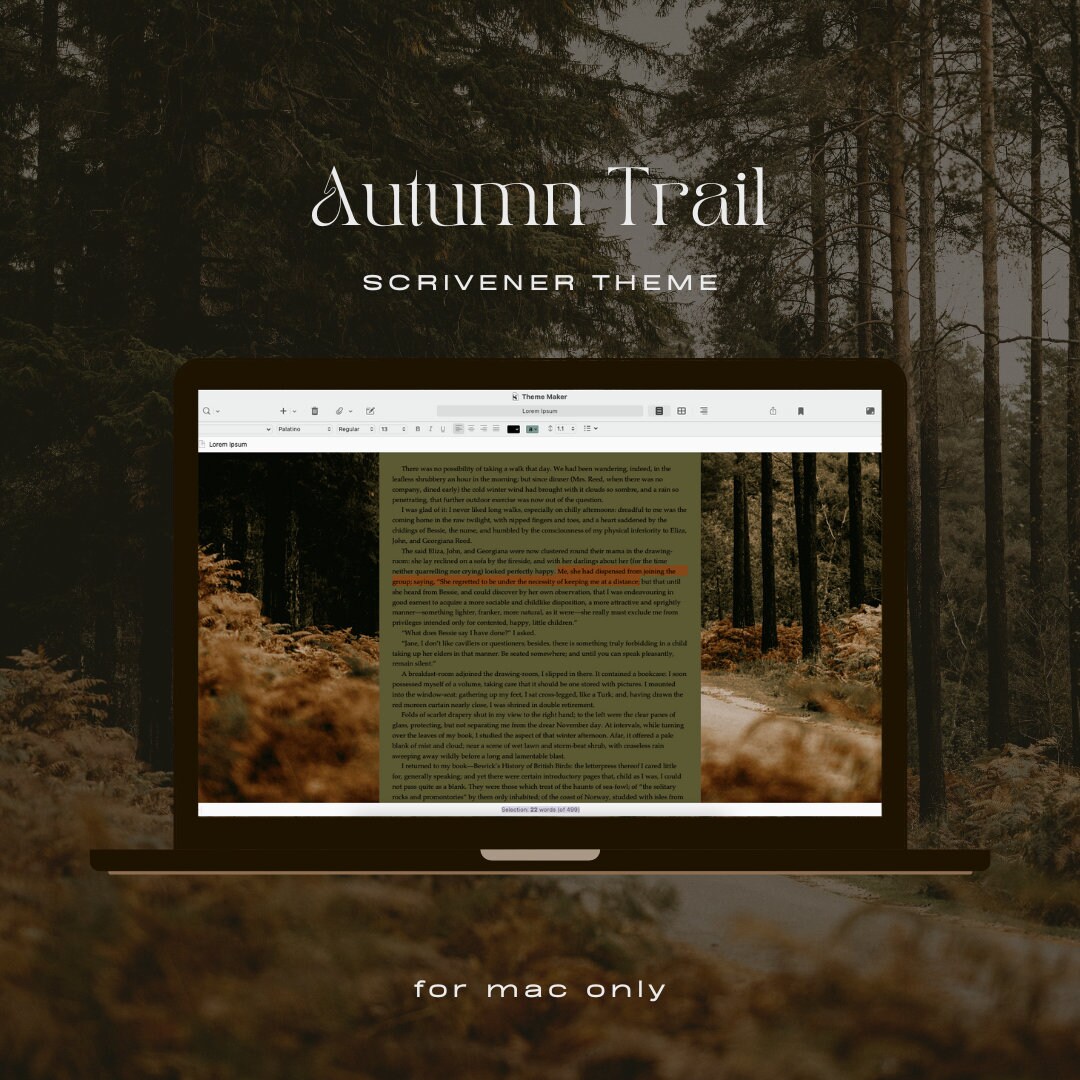 Autumn Trail Scrivener Theme | Scrivener Themes | Mac OS - Etsy