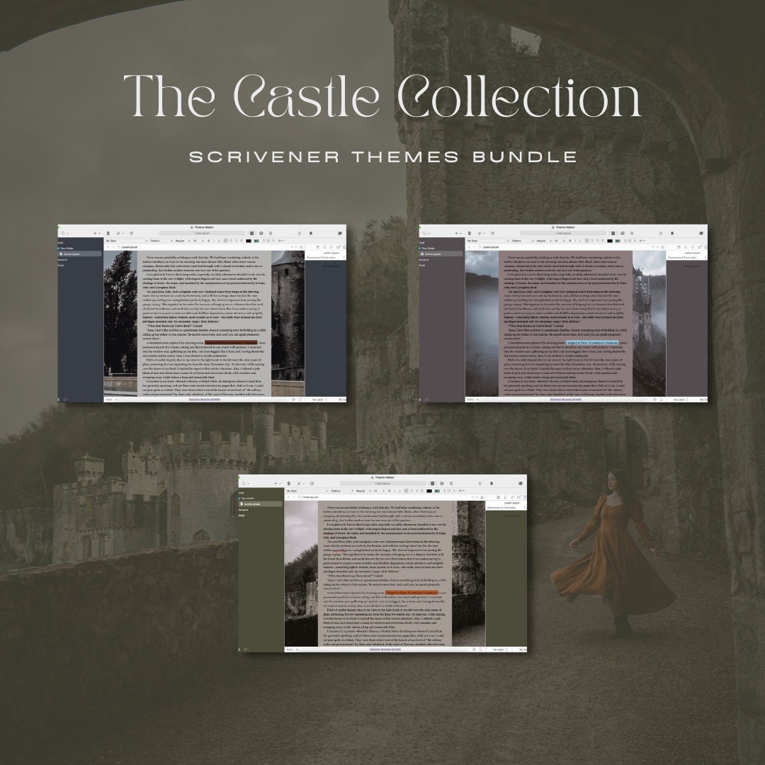 The Castle Collection Scrivener Themes | 3 Scrivener Themes | Mac OS - Etsy