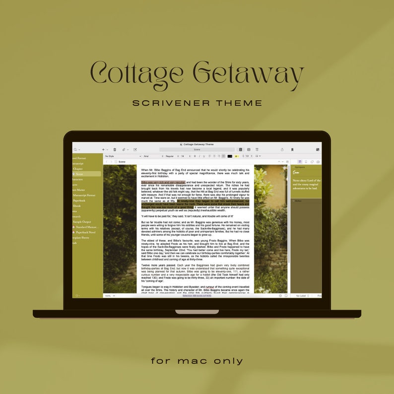 Cottage Core Collection Scrivener Themes 5 Scrivener Themes - Etsy