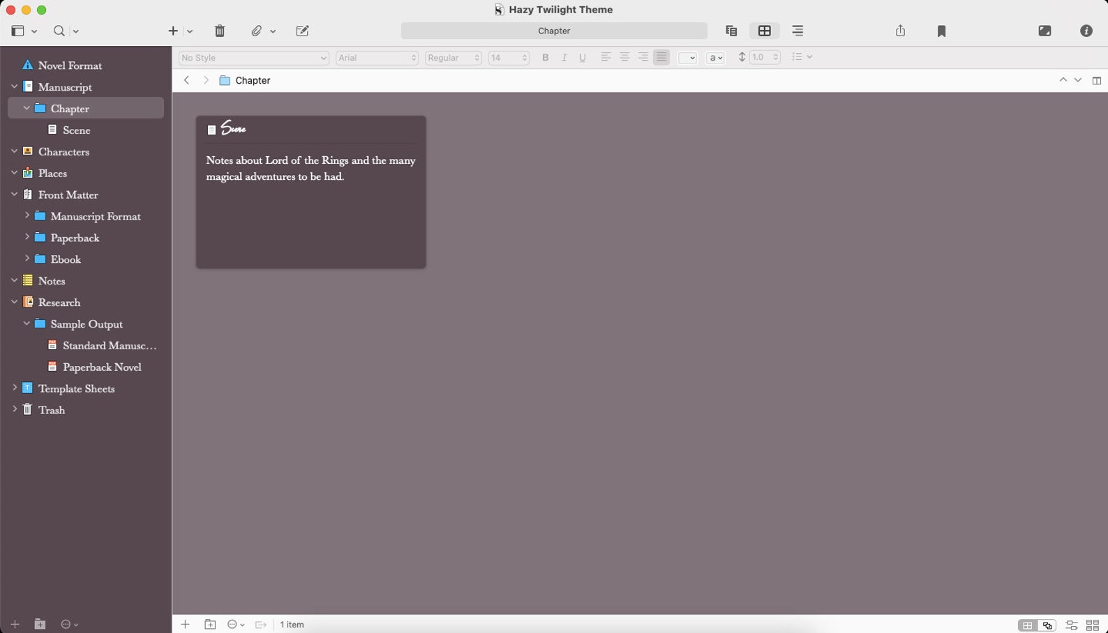 Hazy Twilight Scrivener Theme | Scrivener Themes | Mac OS - Etsy