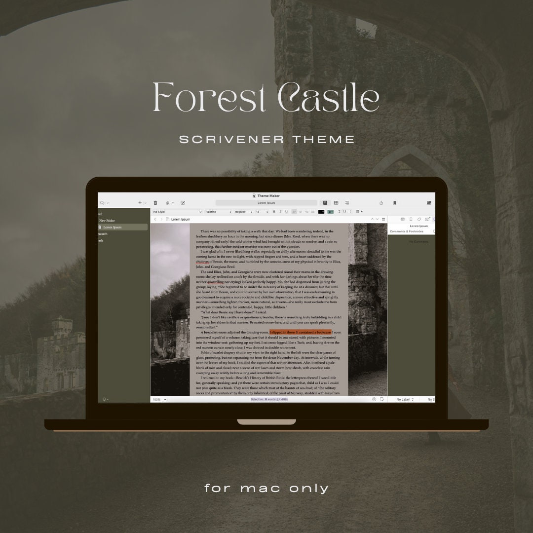 Forest Castle Scrivener Theme | Scrivener Themes | Mac OS - Etsy