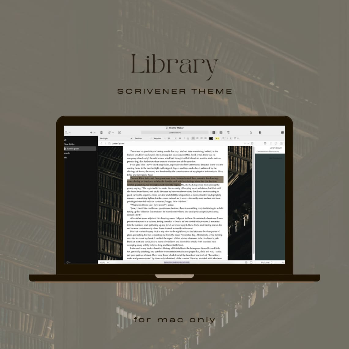 Light & Dark Academia Collection Scrivener Themes | 5 Scrivener Themes ...