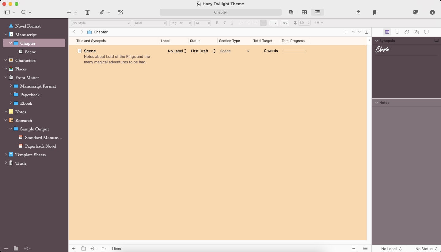 Hazy Twilight Scrivener Theme Scrivener Themes Mac OS - Etsy