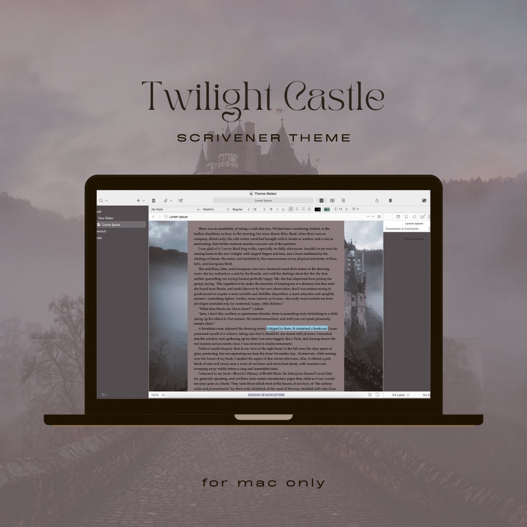 Twilight Castle Scrivener Theme | Scrivener Themes | Mac OS - Etsy