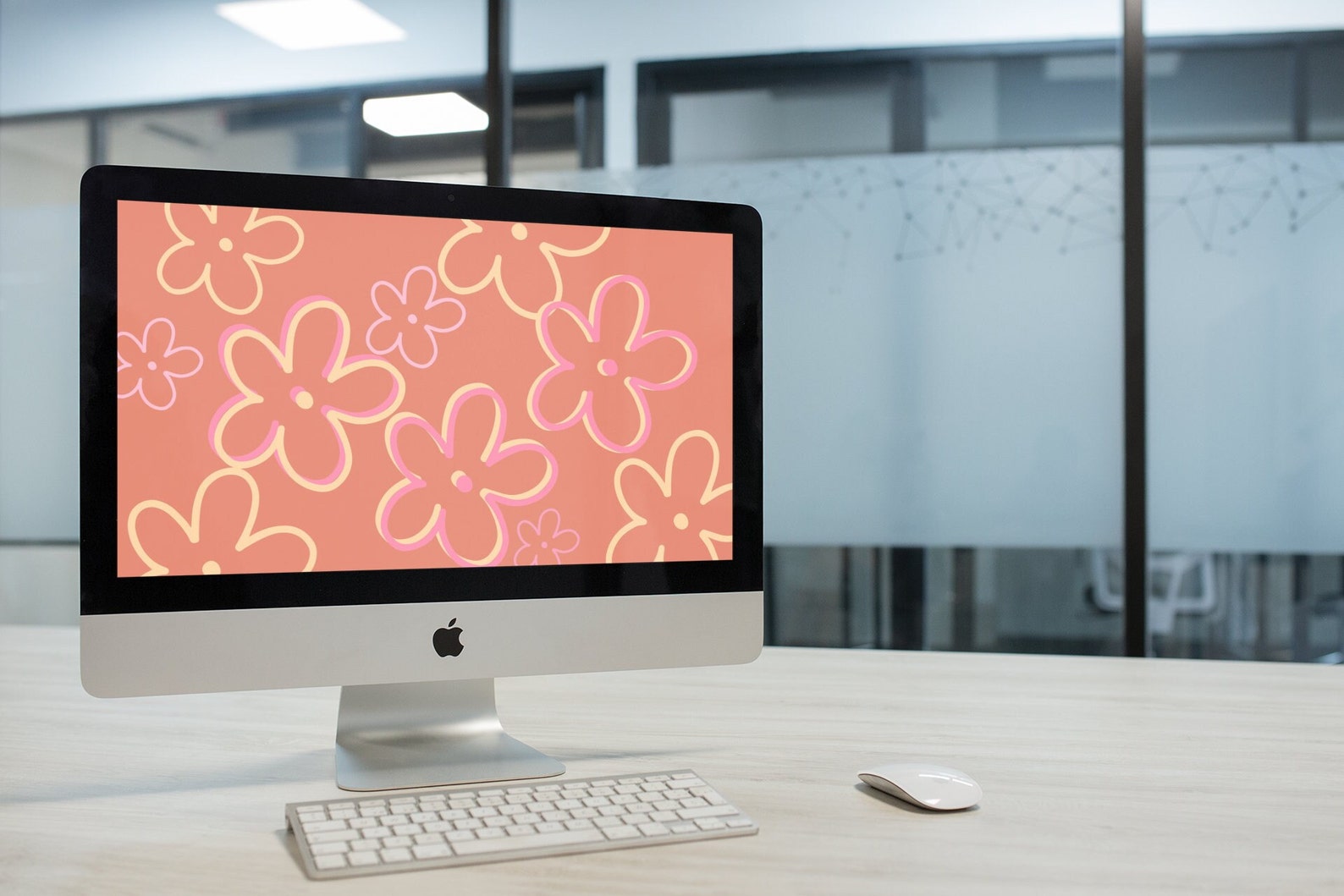 Colorful Floral Desktop Wallpaper | Modern Aesthetic Digital Laptop ...