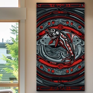 Haida Salmon Art, Traditional Haida Art, Tribal Tlingit Art, Indigenous ...