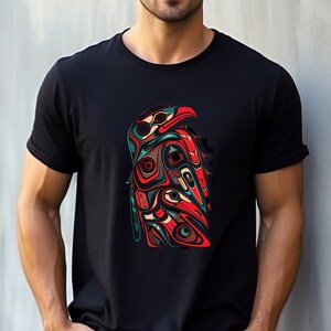 Indigenous Tribal Eagle T-shirt, Pacific Northwest Native Art Tee ...