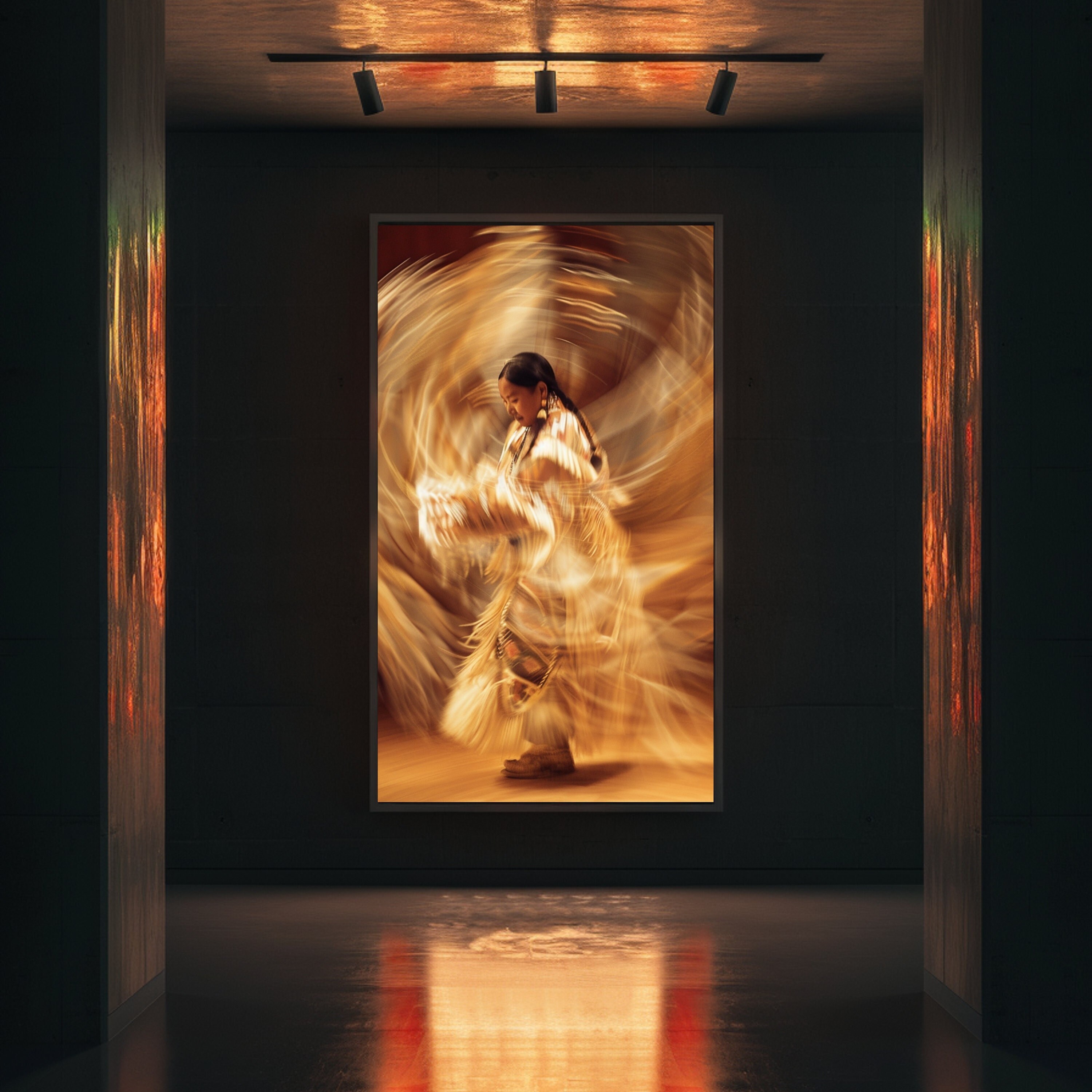 Inuit Inspired Poster: Dance of Spirits Vertical Matte Art Print ...