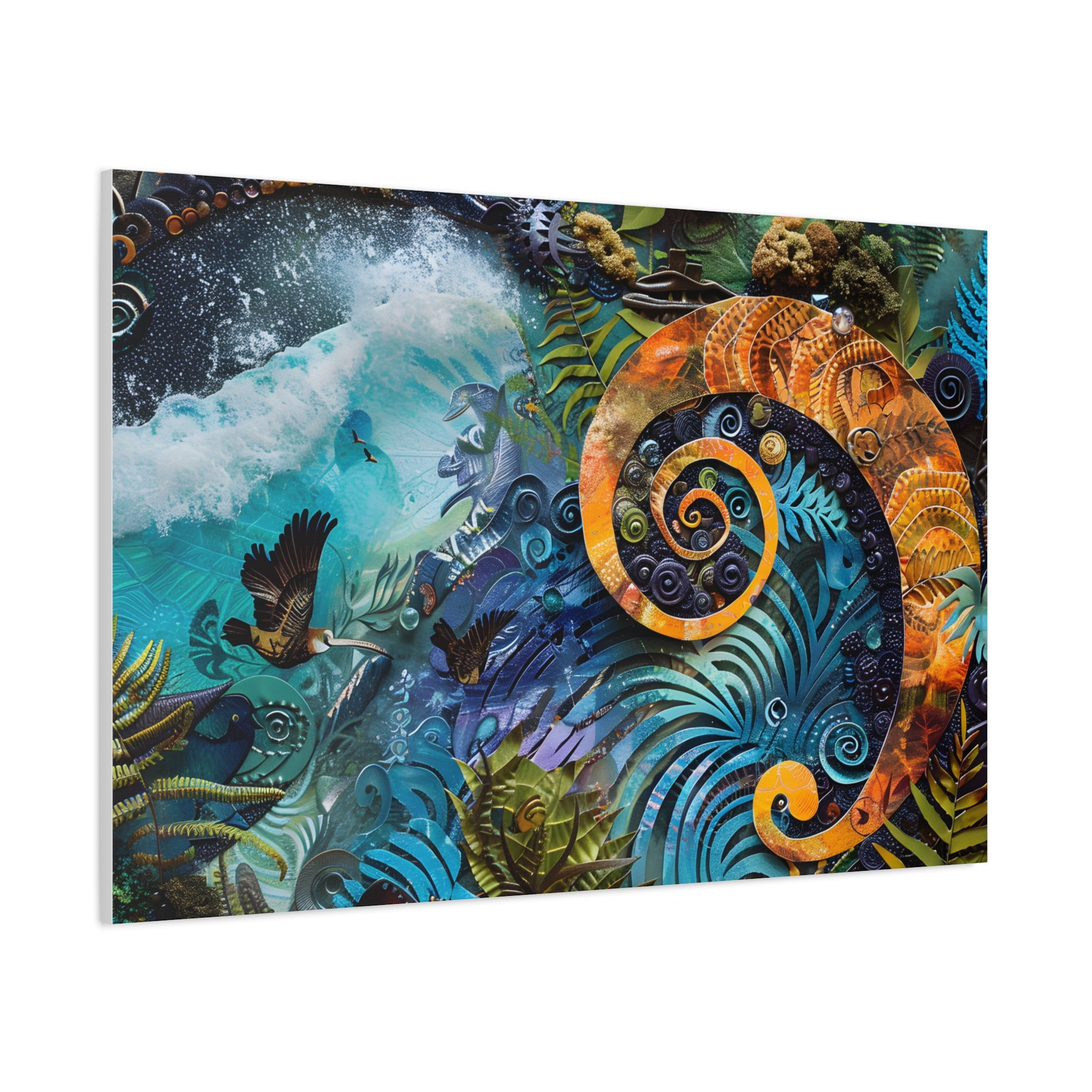 Maori Culture Art Collage, Koru Spiral & Unity Maori Patterns, Nature ...