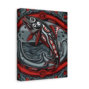 Haida Salmon Art, Traditional Haida Art, Tribal Tlingit Art, Indigenous ...