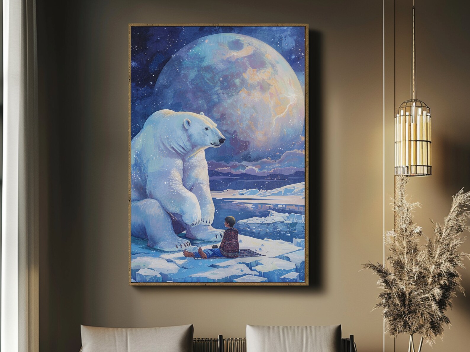 Inuit Art Polar Bear Poster: Alaskan Eskimo Art and Inupiaq Inspired ...