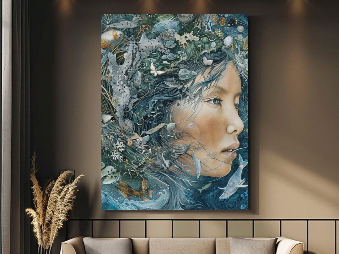 Inuit Art Print: Nuliajuk Arctic Sea Goddess Poster - Indigenous ...