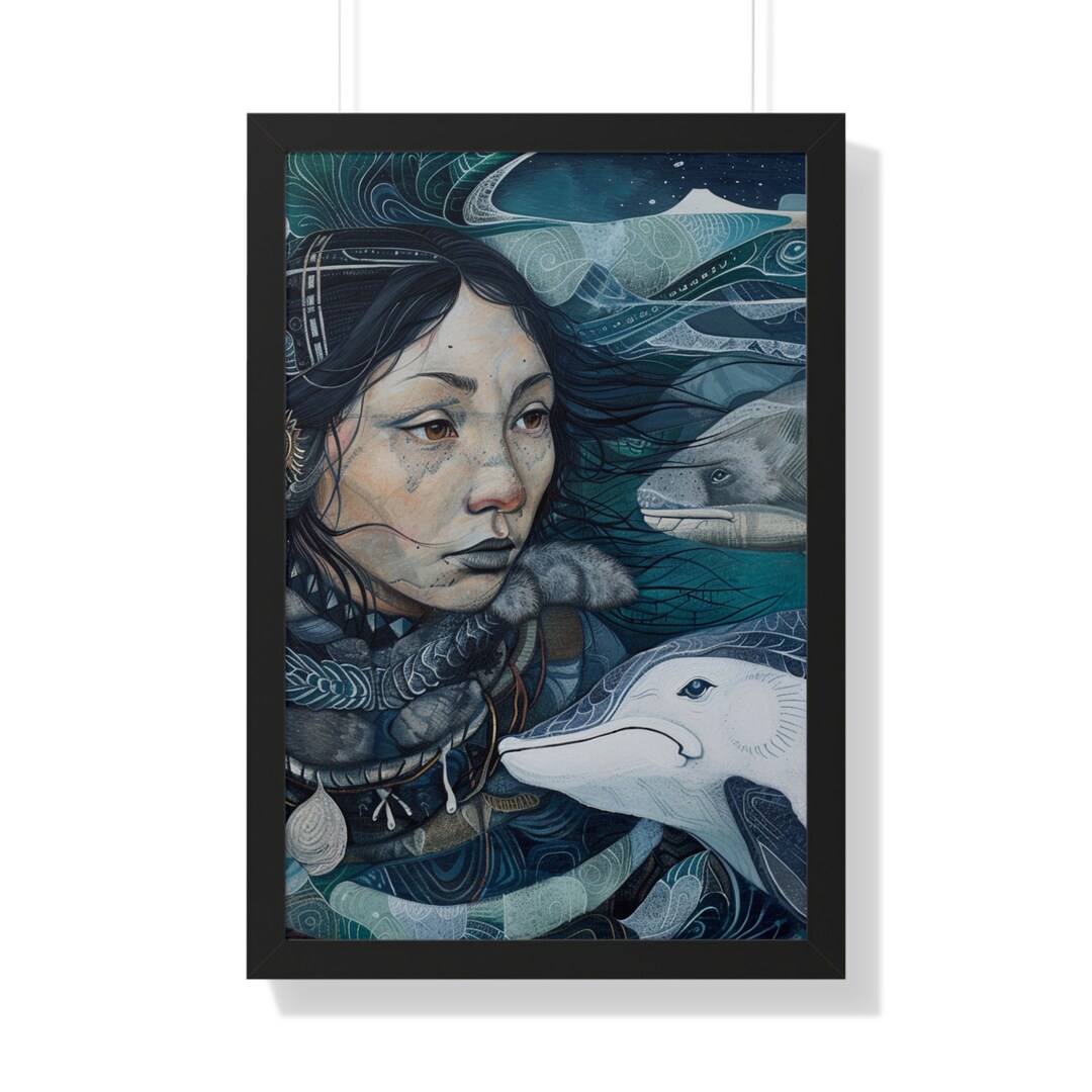 Sedna Inuit Goddess Legend Wall Art, Mythology & Sea Goddess Art for ...