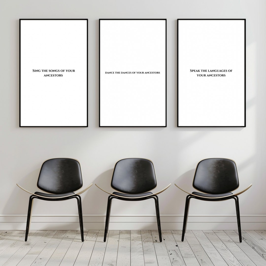 Indigenous Inspired Wall Art Set Native American Quotes Ancestral ...