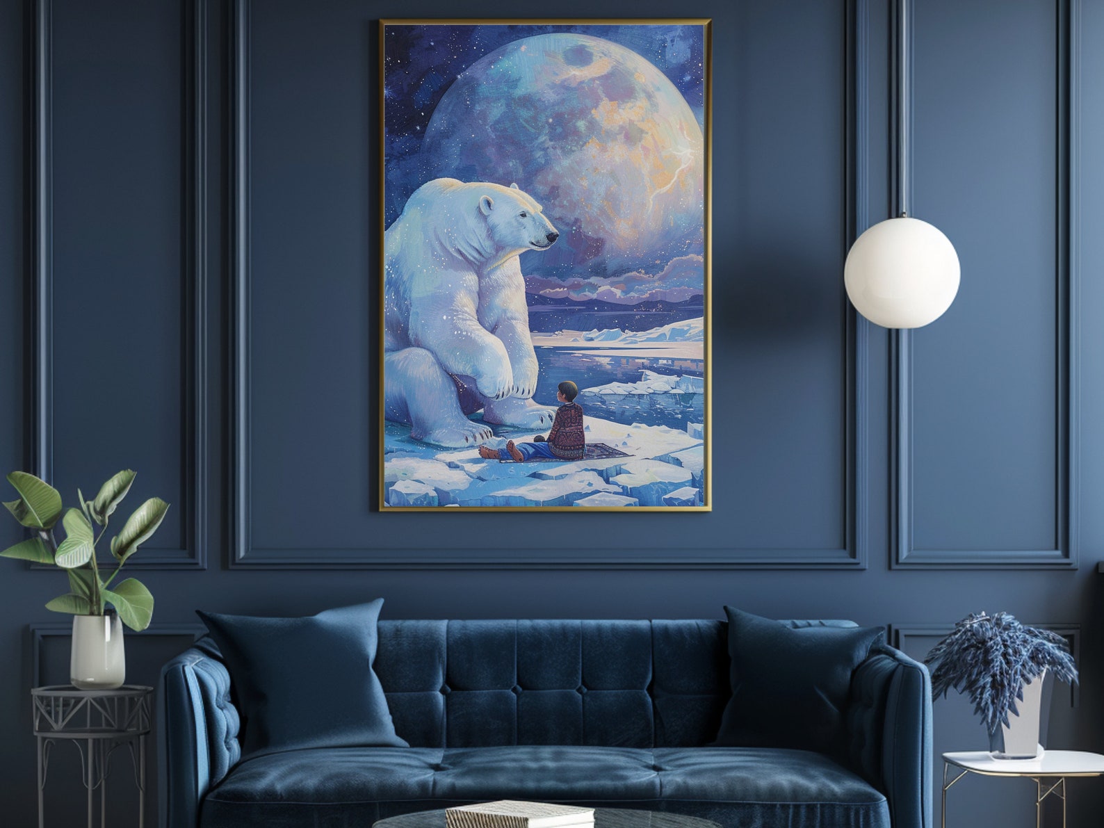 Inuit Art Polar Bear Poster: Alaskan Eskimo Art and Inupiaq Inspired ...