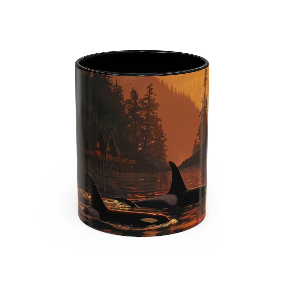 Scenic Pacific Northwest Native American Orca Mug, Indigenous Art ...