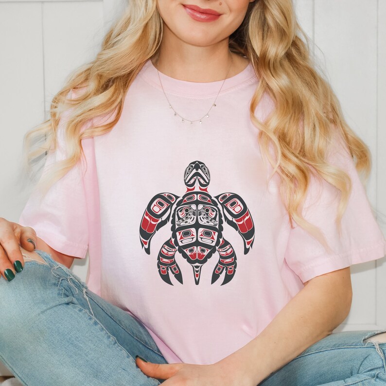 Haida Turtle, Guardian of the Ocean, Native American T-shirt ...
