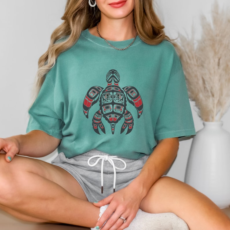 Haida Turtle, Guardian of the Ocean, Native American T-shirt ...