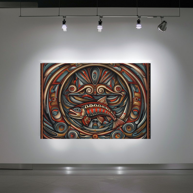Haida Salmon Art Print, Indigenous Tlingit Art, Native American Wall ...